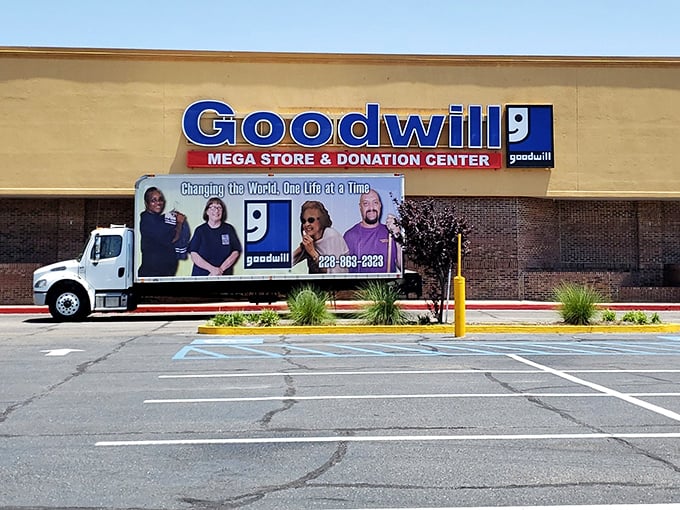 The yellow brick road to bargain paradise! Goodwill's Ocean Springs mega store promises treasure hunting adventures that would make Indiana Jones trade his whip for a shopping cart.