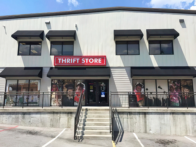 The unassuming exterior of Elevate Thrift Store in Branson hides a treasure trove within. Like a poker player with a royal flush, it keeps its best cards hidden inside.