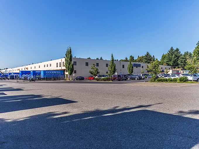 Welcome to treasure hunter paradise! The vast expanse of Goodwill's Milwaukie outlet store stretches before you like an urban archeological dig waiting to be explored.