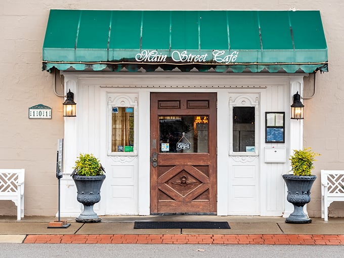 The iconic green awning of Main Street Café beckons like a culinary lighthouse on Madison's main drag. Southern hospitality starts at the doorstep.