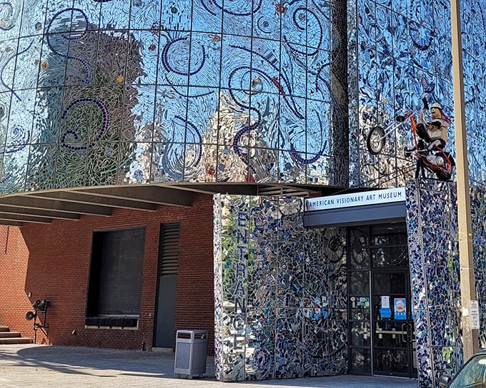 The museum's shimmering mosaic exterior isn't just eye-catching—it's a preview of the wonderfully weird world waiting inside. Baltimore's architectural rebel with a cause.