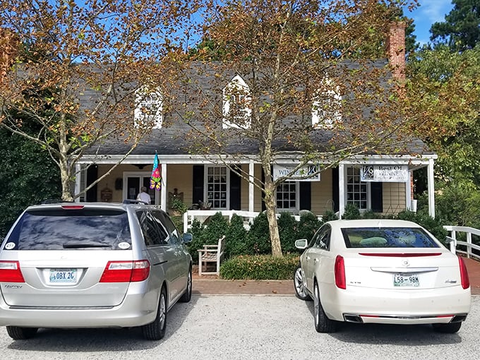 The colonial beauty of Old Chickahominy House stands proudly on Jamestown Road, its cheerful yellow exterior and welcoming porch promising hearty meals and a touch of Virginia history.