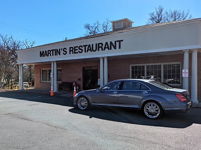 A Mercedes parked outside Martin's proves what locals know – great fried chicken transcends all social boundaries.
