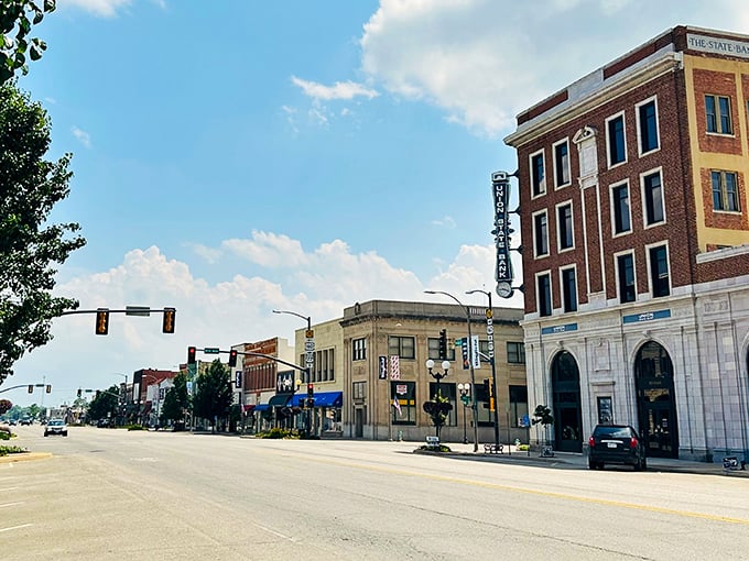 Winfield's downtown skyline offers that perfect blend of small-town charm and big-sky country. Those grain elevators aren't just functional—they're Kansas skyscrapers! 