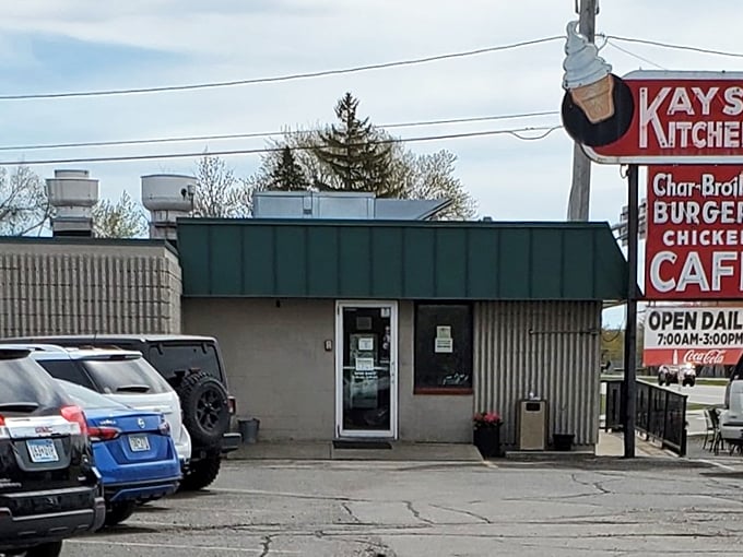 That vintage sign isn't just advertising—it's practically broadcasting deliciousness across central Minnesota like some kind of breakfast beacon.