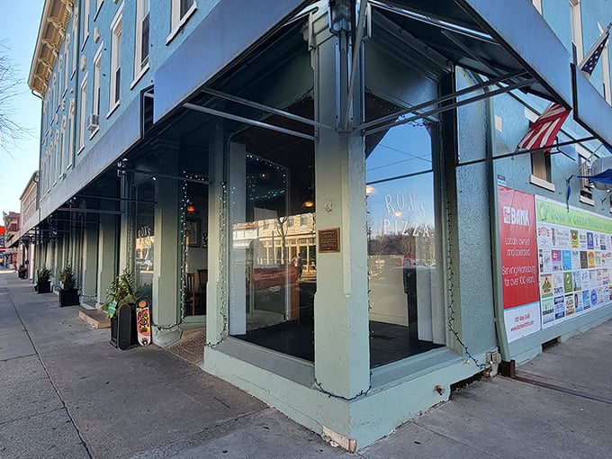 The unassuming storefront of Ron's Pizza in Miamisburg might not stop traffic, but locals know this modest entrance leads to pizza paradise.