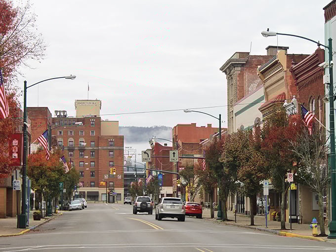 Main Street Bradford welcomes you with classic Americana charm – brick buildings, American flags, and that small-town serenity you've been craving.