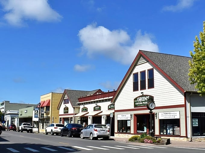 Fortuna's colorful downtown buildings bask in California sunshine, offering small-town charm with big-time character.