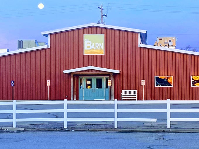 The red barn isn't just a metaphor—it's an actual barn! Standing proudly against the Kansas sky, this restaurant promises comfort food that'll make your heart sing.