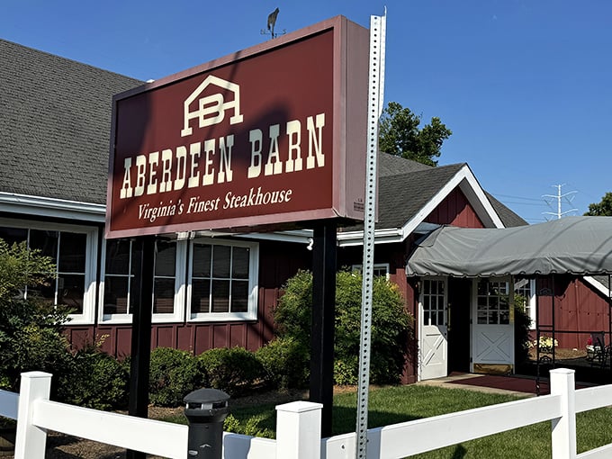 The iconic red barn exterior beckons like a lighthouse for hungry travelers. Virginia's Finest Steakhouse isn't just a slogan—it's a promise.