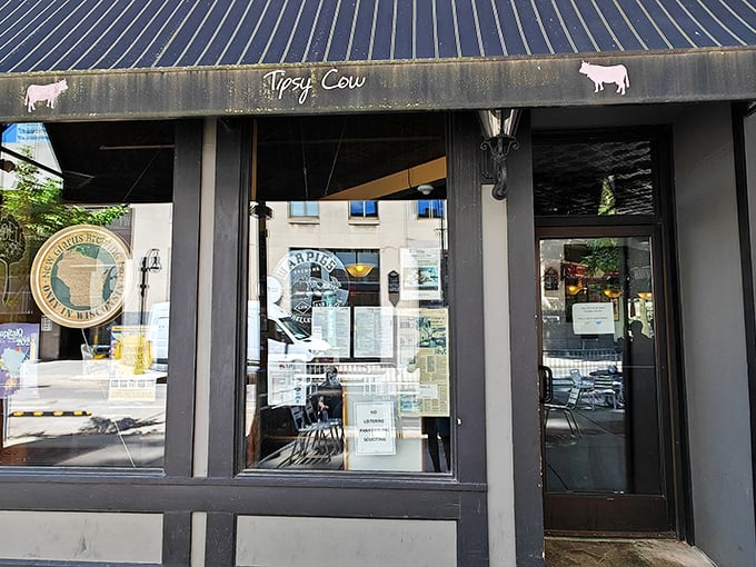 The unassuming storefront of Tipsy Cow beckons with its simple charm—like that quiet friend who turns out to be the life of the party.