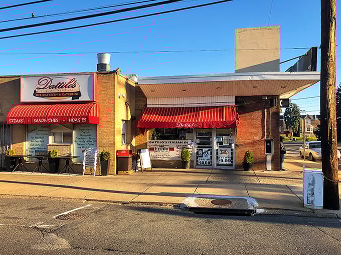 The classic brick façade and bright red awnings of Dattilo's welcome hungry Philadelphians like an old friend who always has food waiting.