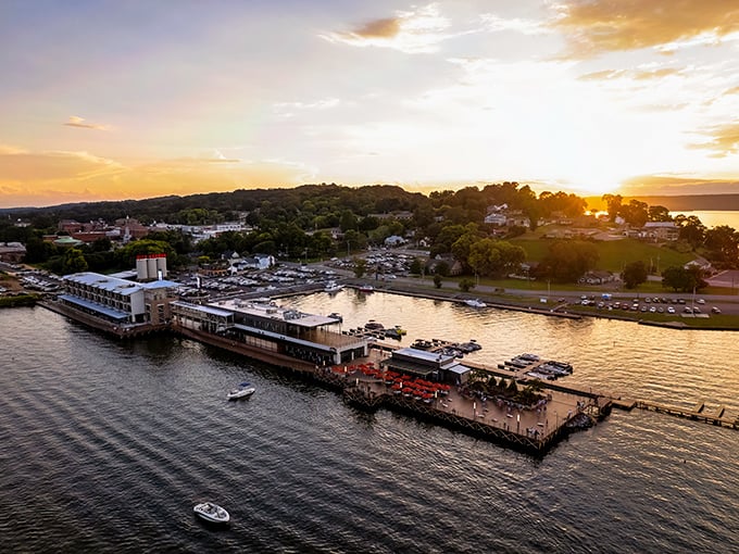 Lakefront living doesn't get more picturesque than this aerial view of Guntersville, where waterfront homes enjoy million-dollar views at small-town prices.