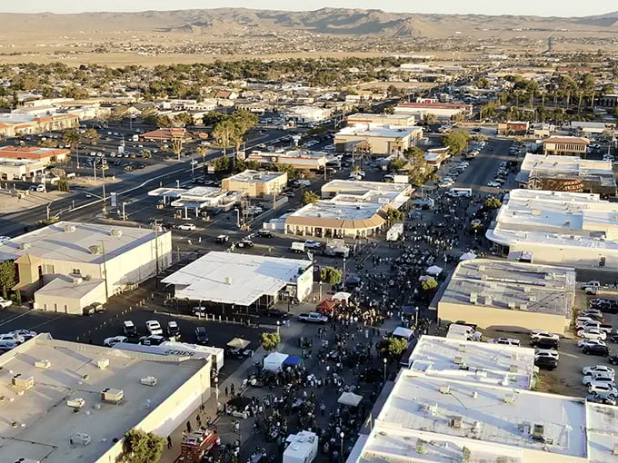 Downtown Ridgecrest comes alive during community events, where locals gather beneath the watchful gaze of the Sierra Nevada mountains. Desert living at its most social.