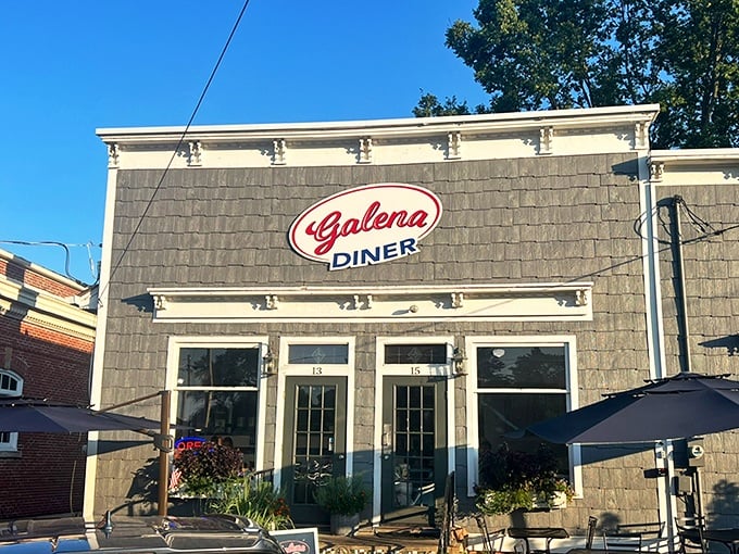 The unassuming stone exterior of Galena Diner might not scream "culinary destination," but that red sign is basically a beacon for breakfast lovers seeking authentic small-town charm. 