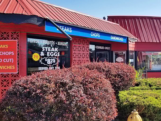 That iconic red roof and vintage sign aren't just decoration—they're a time machine to when breakfast was king and nobody counted calories before noon.