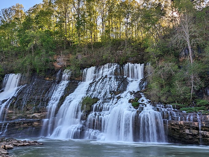 Nature's masterpiece on full display. Great Falls cascades over ancient limestone in a breathtaking spectacle that makes smartphone cameras work overtime.
