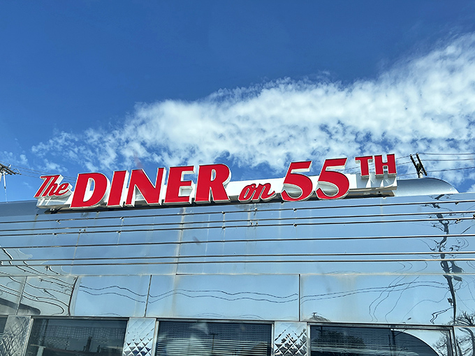 That iconic red signage against the blue Ohio sky – like a beacon calling all hungry souls to breakfast paradise.