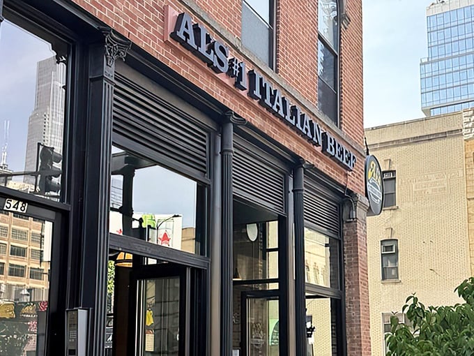 Al's storefront commands attention with its bold signage against Chicago's urban backdrop—a siren call to beef lovers citywide.