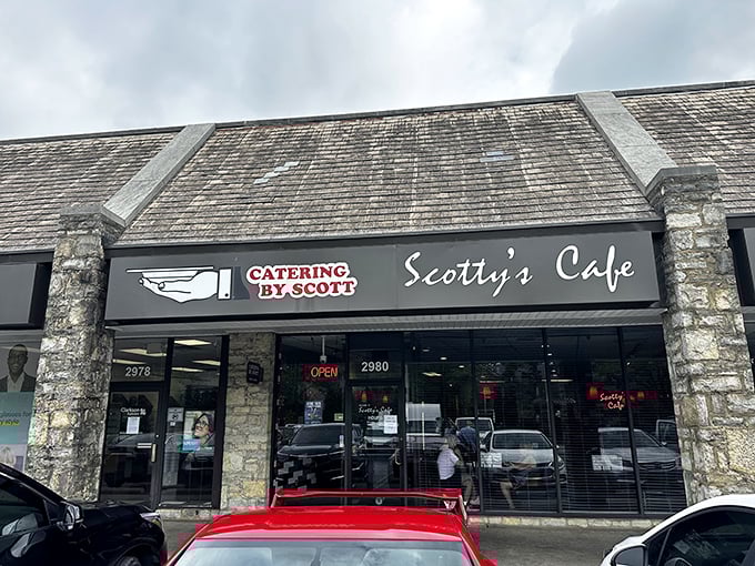 The classic stone façade and simple signage of Scotty's Café is Columbus's version of a culinary bat signal for those in the know about great comfort food.