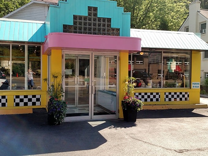 Those classic checkered accents and vibrant colors aren't just eye-catching—they're practically sending you a postcard from simpler times.