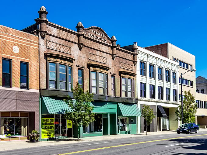 Historic storefronts line Warren's downtown district, where affordable charm meets small-town hospitality without the big-city price tag.