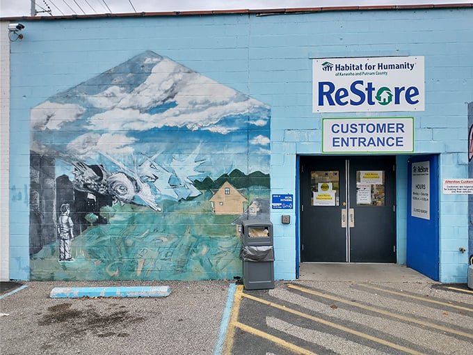 Step through these doors and enter a world where one person's castoffs become another's treasures. The entrance beckons with promises of unexpected finds.