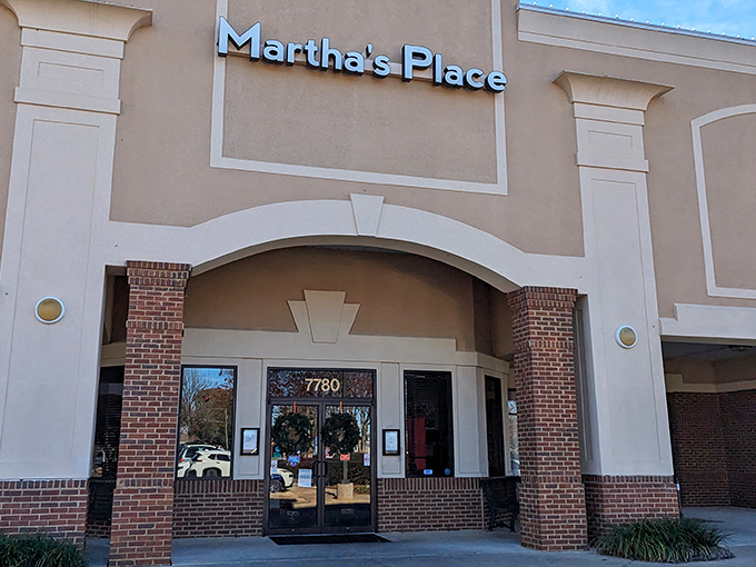 A closer look at the entrance reveals the gateway to comfort food paradise—where diet plans go to die and elastic waistbands become your best friend.