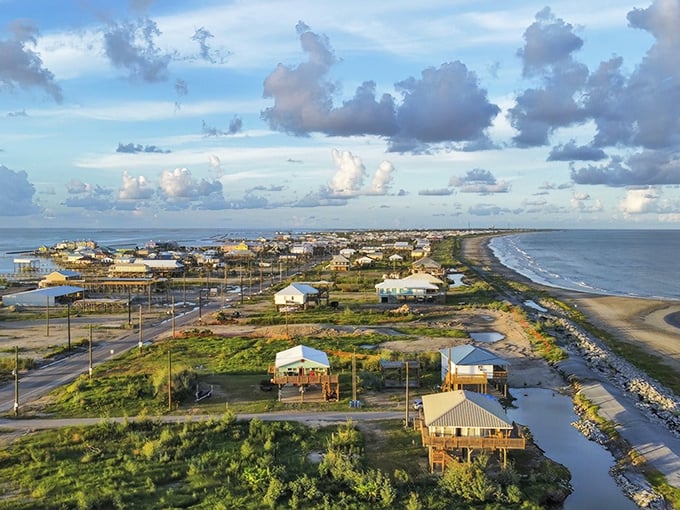 Louisiana's only inhabited barrier island stretches toward the horizon like nature's own welcome mat to paradise.