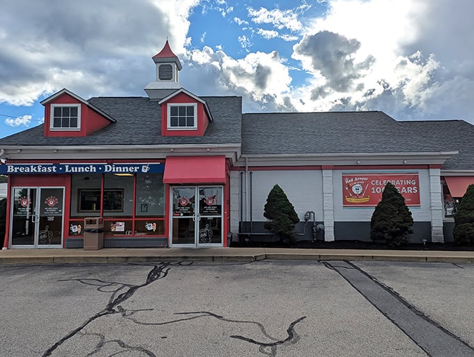 The iconic Red Arrow Diner in Nashua stands proud with its distinctive red exterior and charming cupola—a beacon of comfort food that's been satisfying hungry New Hampshirites for generations.