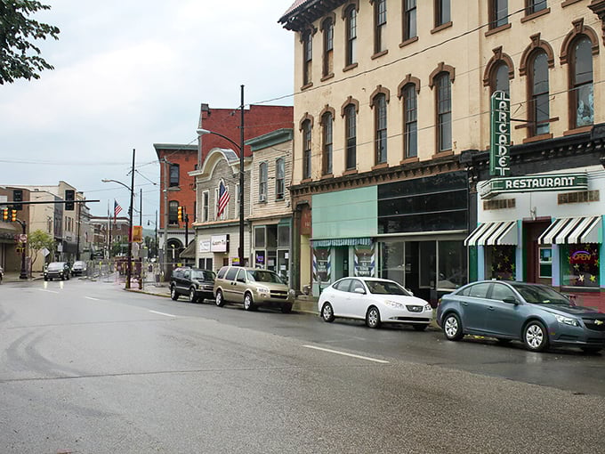 Perry Street's historic storefronts welcome visitors with small-town charm that big cities forgot how to manufacture decades ago.