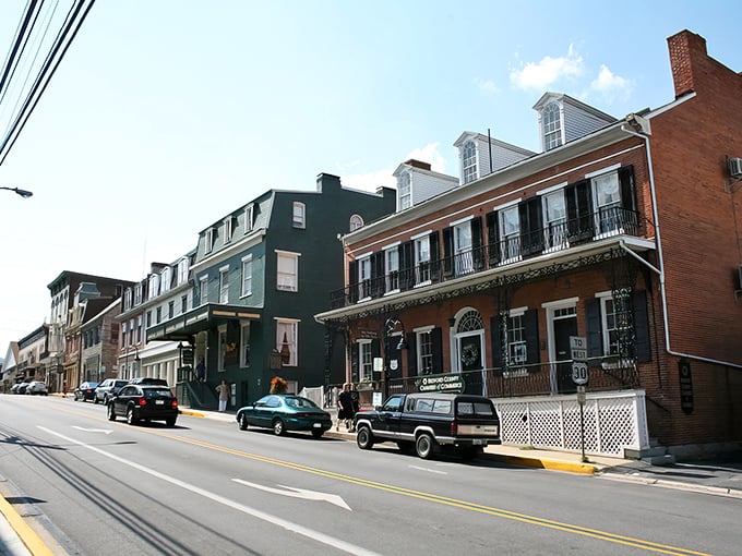 Bedford's historic streetscape feels like time travel without the DeLorean—brick buildings and ornate balconies transport you to a simpler era.