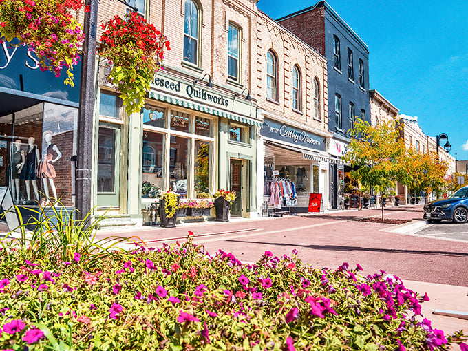 Downtown Lindsay blooms with charm, where historic brick buildings and vibrant flowers create a Main Street straight out of a Norman Rockwell painting with California sunshine.