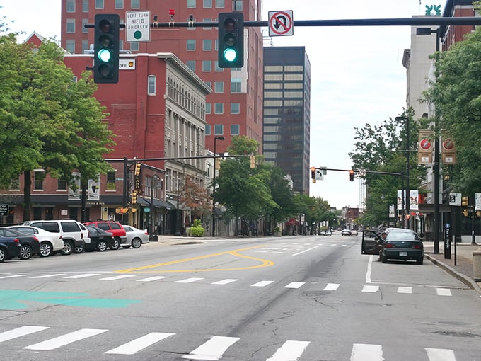 Downtown Manchester offers wide streets and minimal traffic – a refreshing change from the bumper-to-bumper ballet of larger cities. Your blood pressure will thank you.