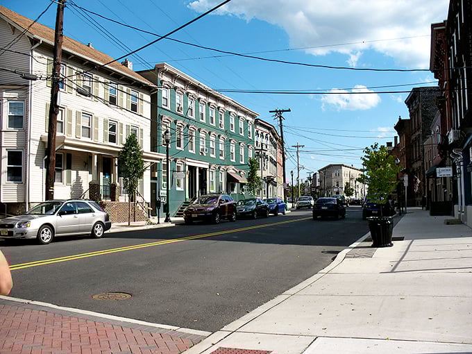 Historic row houses line Phillipsburg's streets, offering charm at prices that won't send your retirement fund into cardiac arrest.