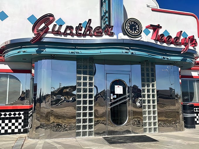 That iconic entryway isn't just photogenic—it's a portal to the past. The polished chrome exterior reflects both the Colorado sunshine and America's love affair with classic diners.
