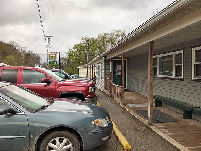 A busy parking lot at lunchtime – the surest sign you've stumbled upon local food worth fighting for.