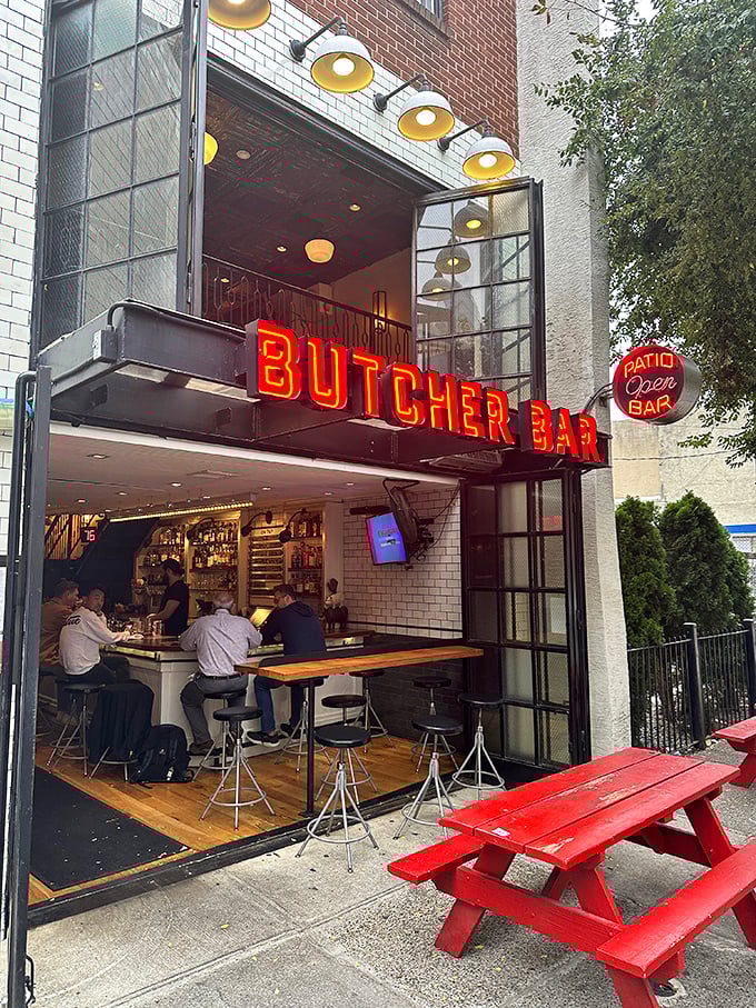 The bold red letters of Butcher Bar beckon from Philadelphia's Rittenhouse neighborhood like a carnivore's North Star guiding hungry travelers home.