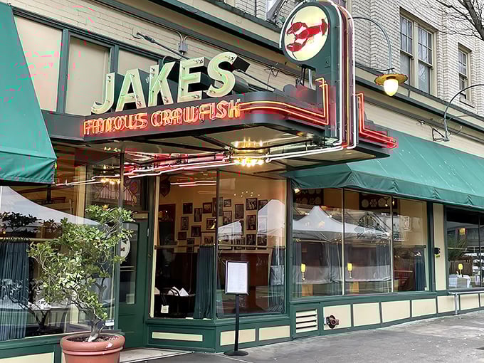 That neon crawfish sign has been Portland's bat signal for seafood lovers for generations. When it glows, you know something delicious awaits inside.