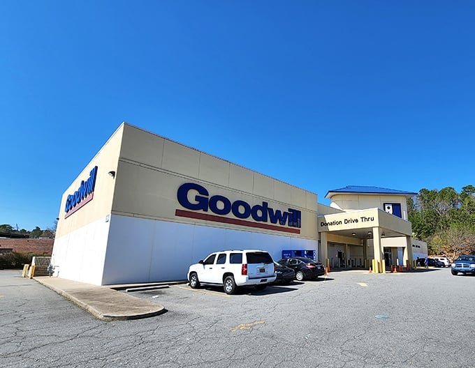 That donation drive-thru isn't just convenient—it's basically the fast-food version of doing good deeds without pants.