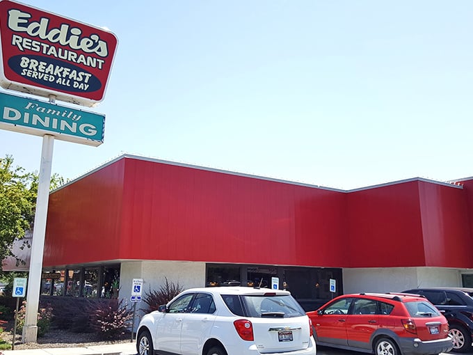The iconic Eddie's sign has guided hungry Boiseans to breakfast bliss for years – like a neon North Star for those seeking pancake paradise.