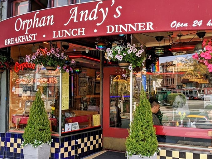 The vibrant exterior perfectly captures the spirit of both the Castro neighborhood and the delicious comfort waiting inside.