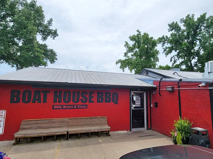 That red building might not win beauty contests, but it's quietly revolutionizing barbecue expectations in historic Marietta.