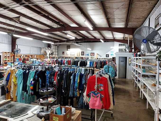 Step inside and the transformation is immediate – this industrial space houses more fashion history than a Project Runway retrospective.