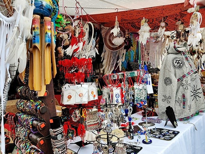 When dreamcatchers and handcrafted treasures create a canopy of color, you know you've found the good stuff.