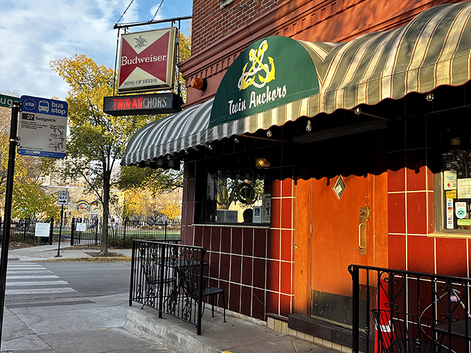 The unassuming exterior of Twin Anchors hides a culinary treasure trove – like finding out your mild-mannered neighbor is secretly a superhero of comfort food.