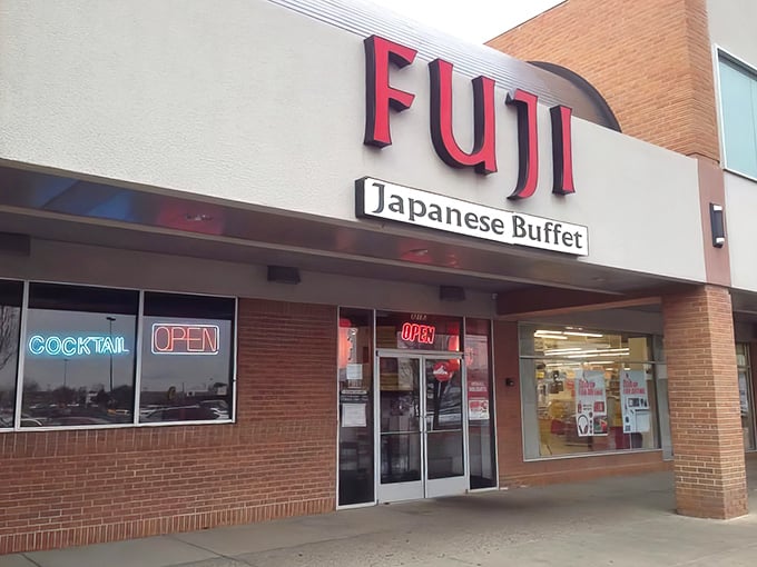 The humble strip mall exterior that houses Madison Heights' best-kept culinary secret - don't judge this book by its cover.