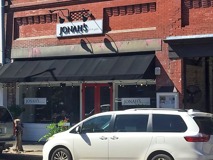 Brick, awnings, and promise – Jonah's modest storefront in downtown Thomasville hides culinary treasures that locals have been savoring for years.