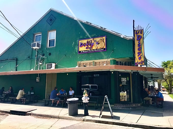 The unassuming green exterior of Li'l Dizzy's Cafe might not scream "culinary destination," but locals know better. This Treme treasure is where flavor trumps flash.