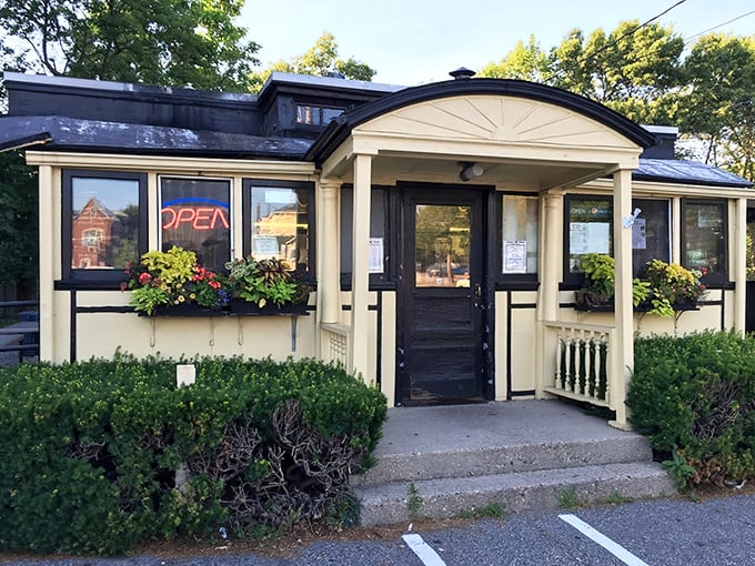 The little diner that could! Casey's charming exterior promises big flavors inside this historic Natick landmark.